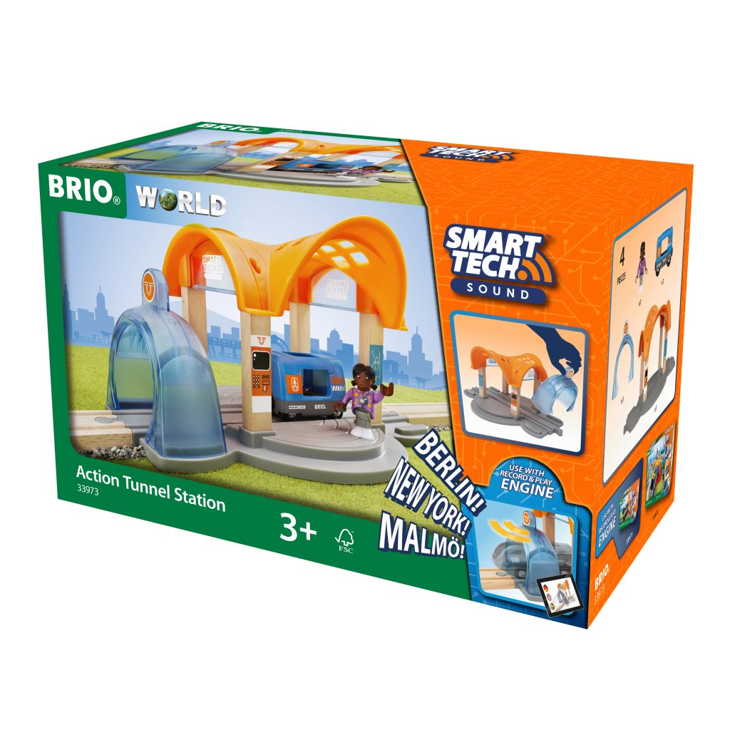 BRIO Smart Tech Sound Action Tunnel Station - Trebiler & kjøretøy ...