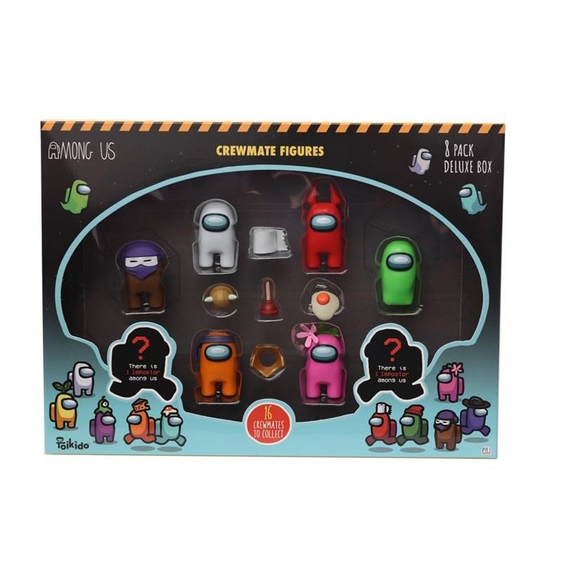 Among Us Crewmate Figurer deluxe rosa med hatter 8-Pack - Andre tall ...
