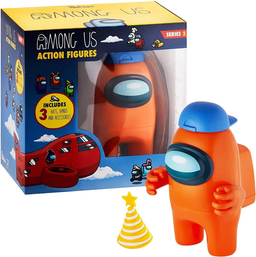 Among Us Orange Crewmate figur med 3 tilbehør 17cm - Andre tall ...