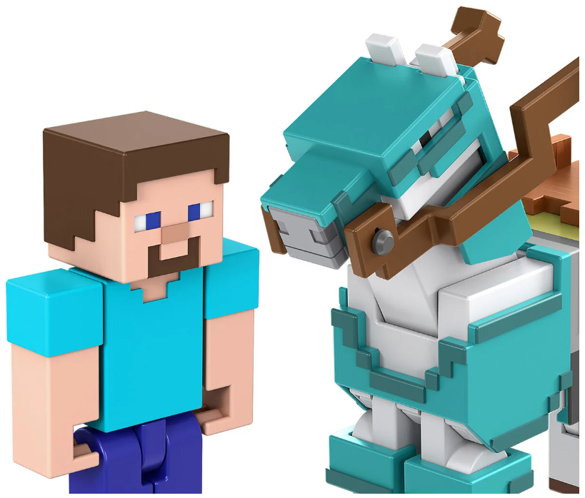 Minecraft Steve and Armored Horse-figurer 2-pakning - Andre tall ...