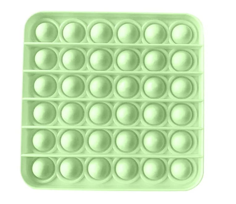 Pop It Bubble Fidget Square Glow in the dark Green - Fidget Spinner ...